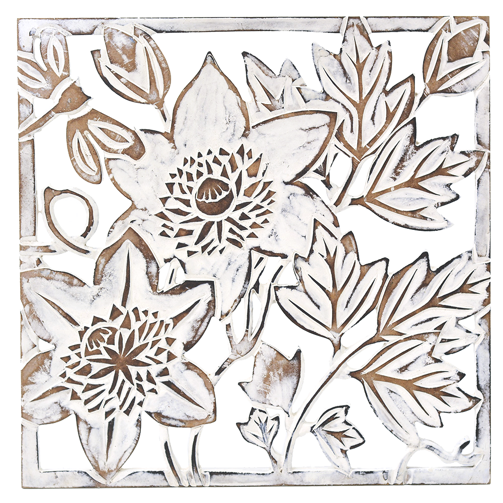 Passion Flower Wall Art | Whitewash – balizen