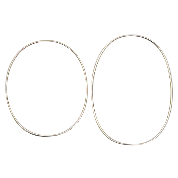 Sterling Silver Oval Collection | Oval Bangle Bracelets (2 sizes) – balizen